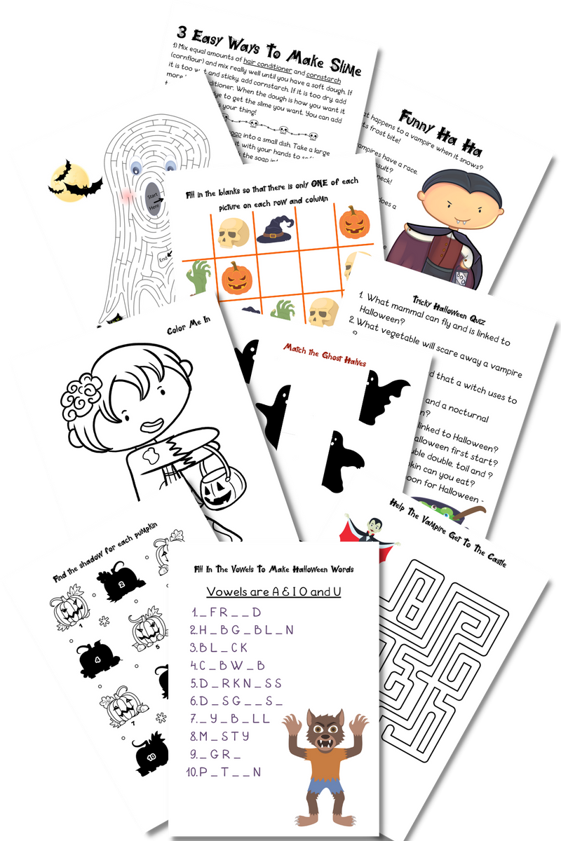 Halloween Activity Worksheets Pack 2 – non-screen-activities-for-kids