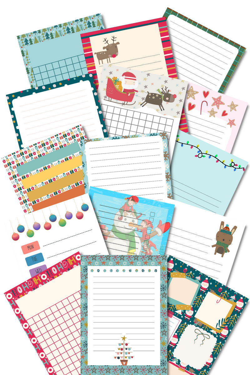 Kids Christmas Notebook Sheets – non-screen-activities-for-kids