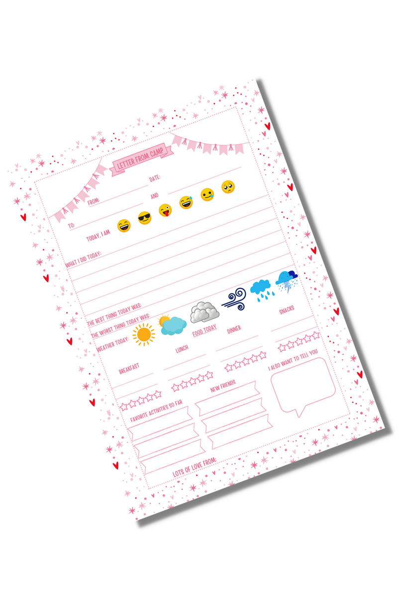 Pink Camp Letter – non-screen-activities-for-kids