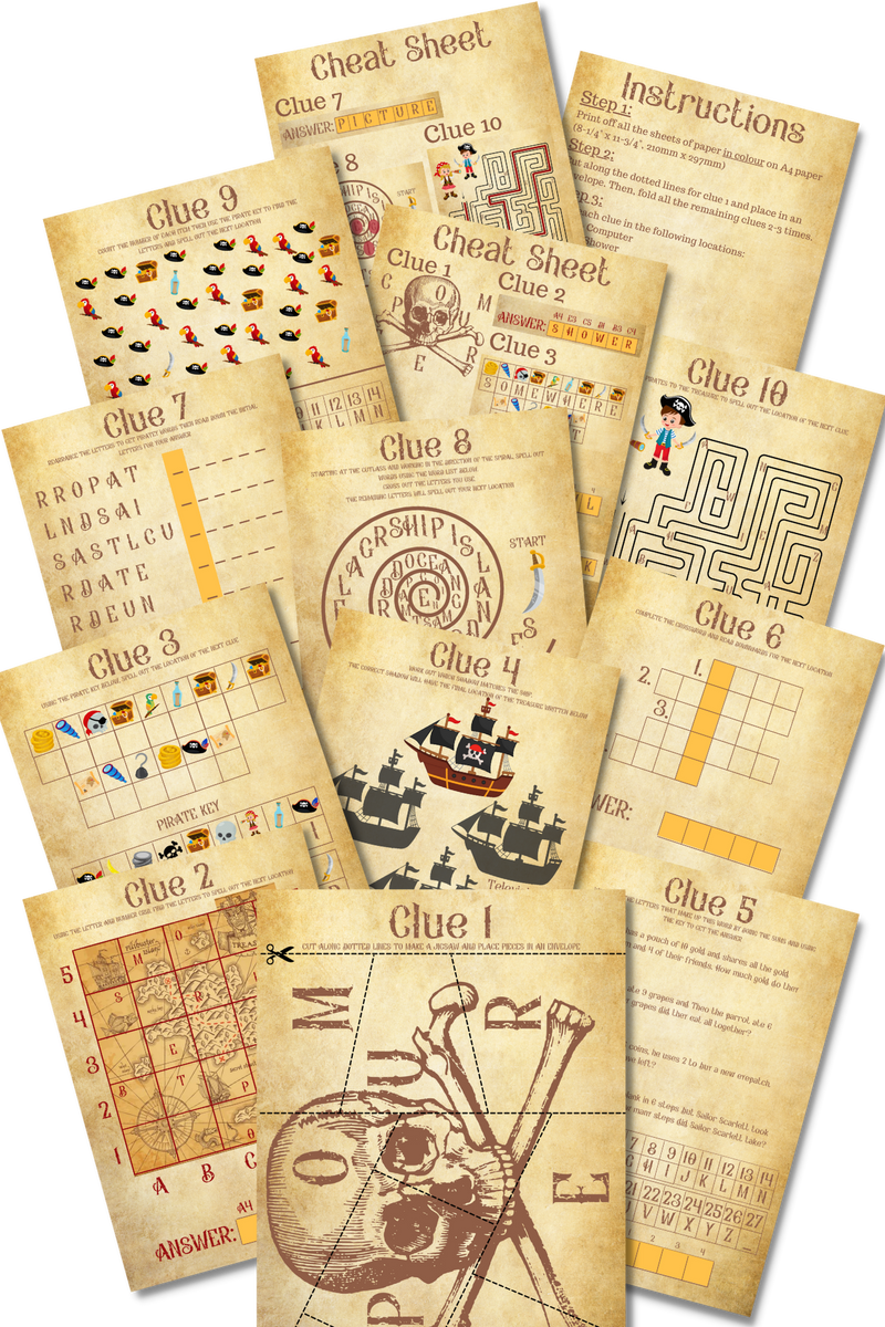 Indoor Pirate Treasure Hunt Non screen activities for kids indoor-pirate-treasure-hunt-non-screen-activities-for-kids