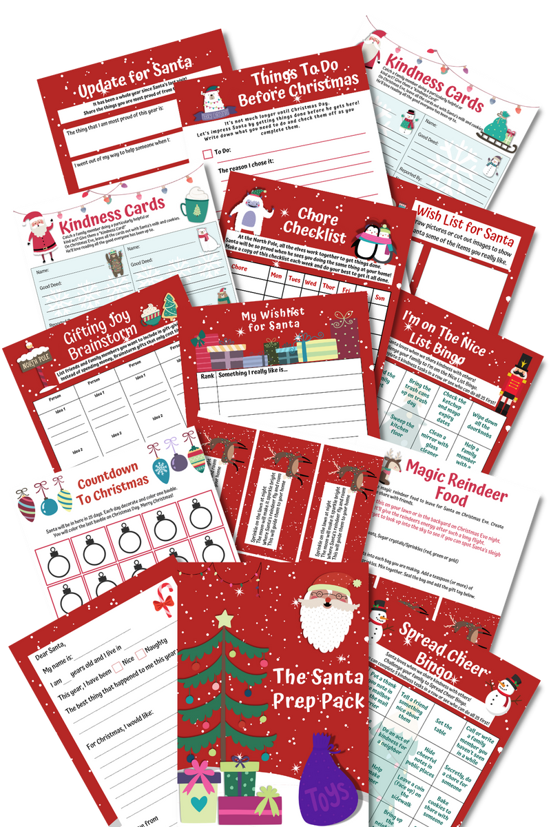 Santa Prep Activity Worksheets – non-screen-activities-for-kids