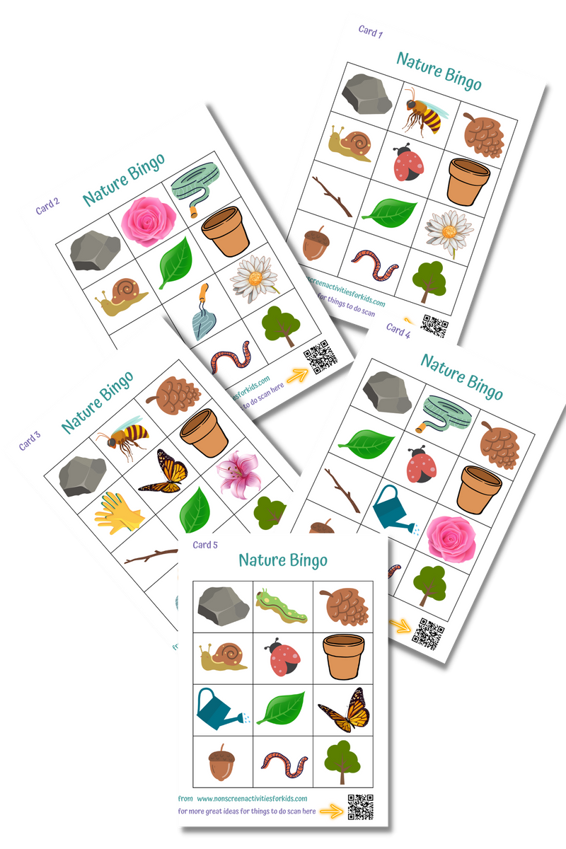 Nature Bingo Cards – non-screen-activities-for-kids